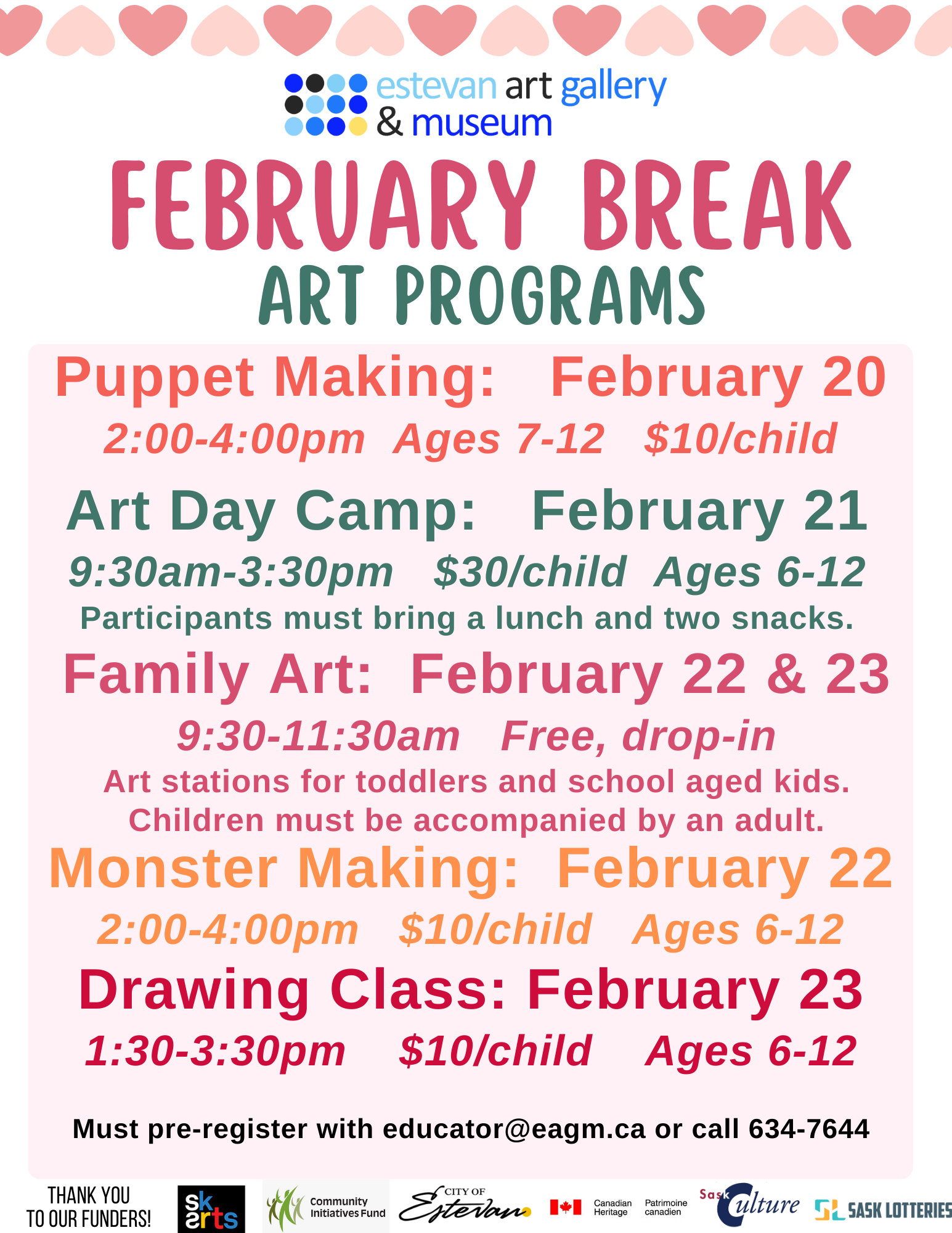 Programming - Estevan Art Gallery & Museum